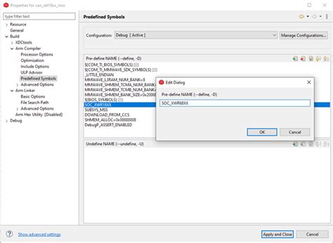 AWR AOPEVM I M Trying To Use CAN SBL Xx From Radar Tool Box To Work On