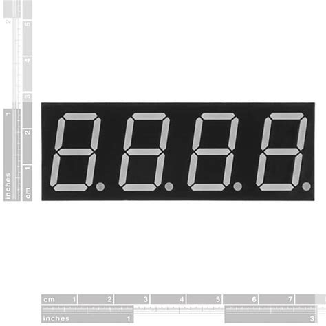 7 segment display 20mm blue protocentral electronics