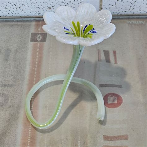Blown Glass Flowers Etsy
