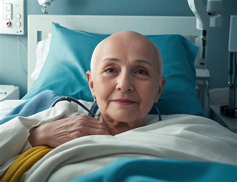 Premium Photo Old Aged Cancer Patient In The Hospital Bed