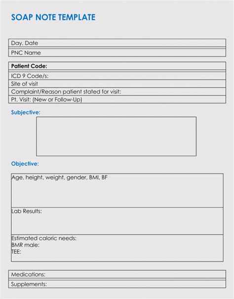 30 Soap Note Examples Blank Formats Writing Tips Intended For Blank Soap Note Template