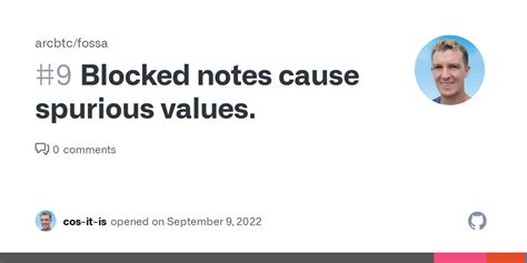 Blocked Notes Cause Spurious Values · Issue 9 · Arcbtcfossa · Github