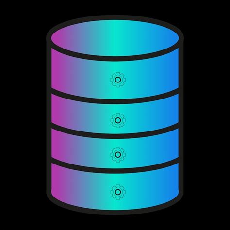 Premium Vector Data Server System And Operation Of Robot Gradient Color Vector Line Icons