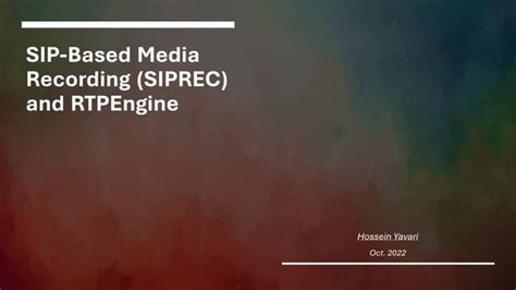 Siprec Rtpengine Media Forking Pdf