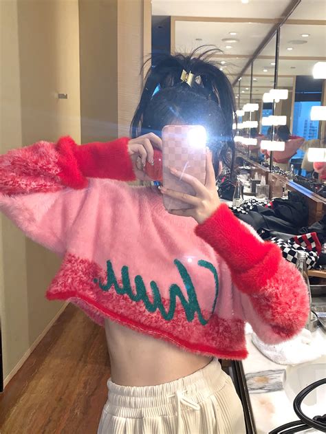 당일발송당일출고꽃샘추위 핑크레드 투톤 크롭 모헤어 봄 니트 가디건 스웨터 가을 간절기