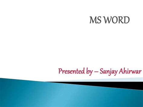 Ms Word Ppt