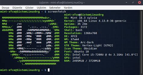 screenfetch nedir nasıl kurulur sistemlinux 🐧 🇹🇷 gnu linux Özgür yazılım ve açık kaynak