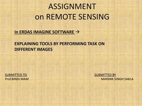 Remote Sensing Analysis Pptx