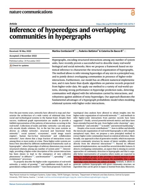 Inference Of Hyperedges And Overlapping Pdf Art Computers