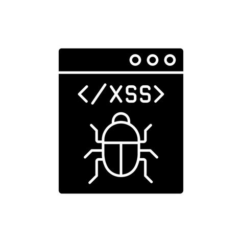 Xss Attack Black Glyph Icon Cross Site Scripting Software Attack
