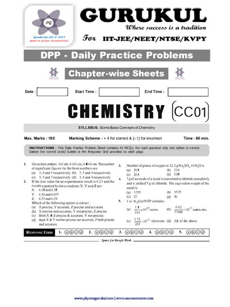 Ch 01 Basic Concepts Of Chemistry Pdf Mole Unit Chemical Compounds