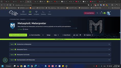Tryhackme Metasploit Meterpreter بالعربب Youtube