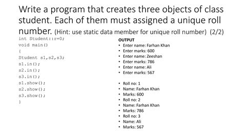 [oop Lec 18] Static Data Member Pptx