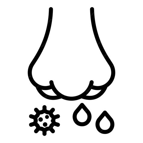 Premium Vector Allergen Nose Icon Outline Allergen Nose Vector Icon