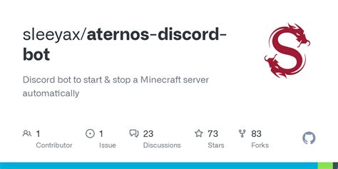 Github Sleeyaxaternos Discord Bot Discord Bot To Start And Stop A