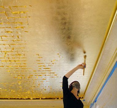 Gold Leaf Ceiling Installation Gold Ceiling Gold Leaf Painted Ceiling