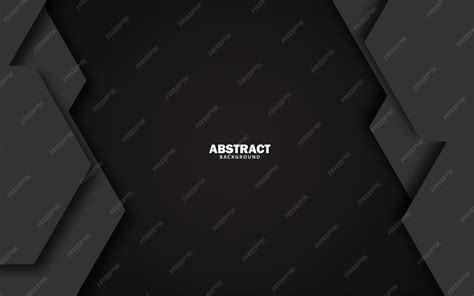 Banner De Fondo Negro Oscuro Abstracto Papercut Vector Premium