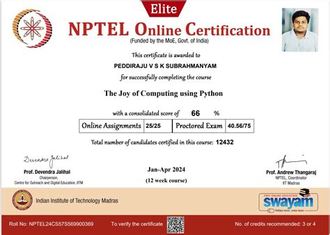 Finished Nptel Course On Python Subrahmanyam Peddiraju Posted On The Topic Linkedin