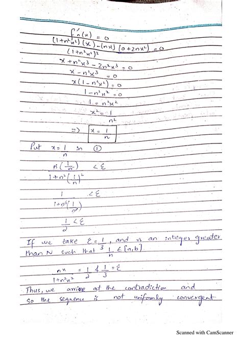 SOLUTION Cauchy Criteria For Uniform Convergence Real Analysis Studypool