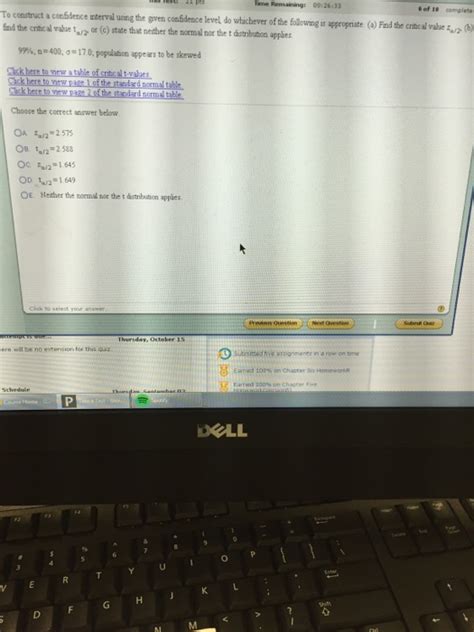 To Construct A Confidence Interval Using The Given