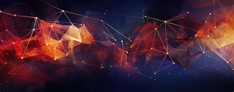 Premium Ai Image Dynamic Abstract Background With Intersecting Lines And Geometric Shapes Panorama