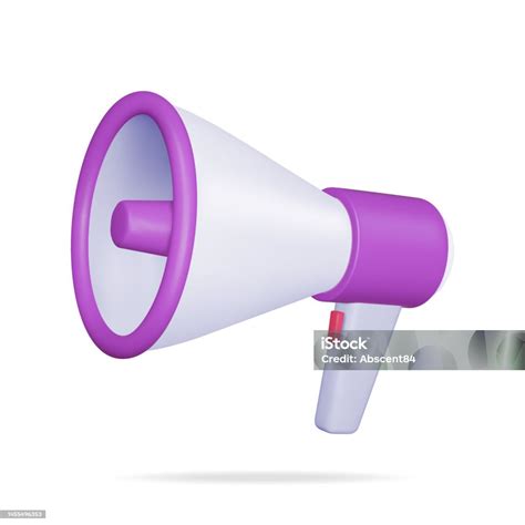 흰색 배경에 격리된 3d 확성기 3차원 형태에 대한 스톡 벡터 아트 및 기타 이미지 3차원 형태 객실 있음 광고 Istock