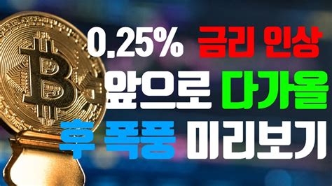 연준의 025 금리인상이 가져올 후 폭풍은 Youtube