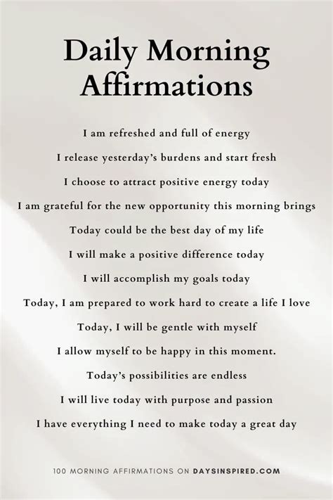 100 Morning Affirmations For A Positive Start To The Day Artofit