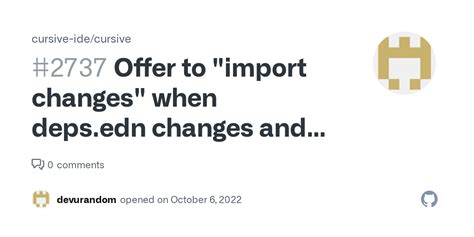 Offer To Import Changes When Deps Edn Changes And Lein Tools Deps Is