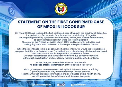 Lgu Clarifies Ilocos Sur Mpox Case Not Caused By Local Transmission