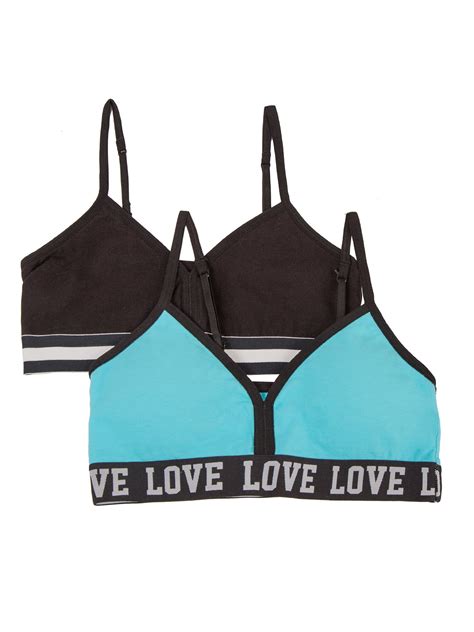 Fruit Of The Loom Girls Banded Wire Free Bra 2 Pack Big Girls