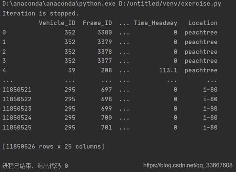 Ngsim数据集高速公路路段筛选（1大型csv文件2使用python的pandas模块）wuyikai1215的博客 Csdn博客
