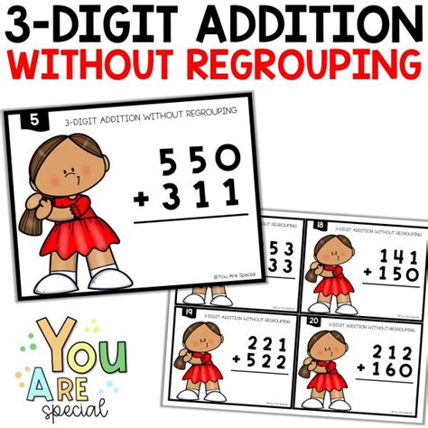 3 Digit Addition Without Regrouping Math Worksheets Activities Made