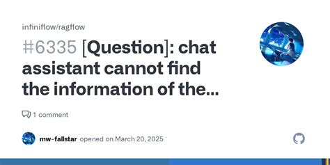 Question Chat Assistant Cannot Find The Information Of The