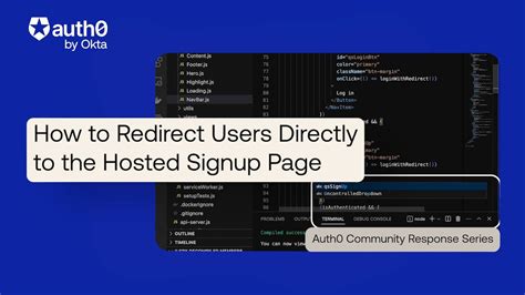 How To Redirect Users Directly To The Hosted Signup Page Auth0 Community
