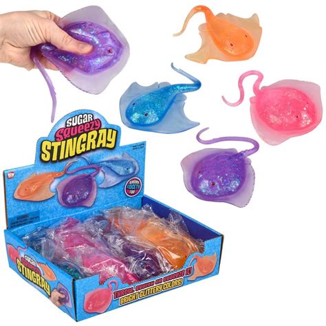 72 Pieces 5 25 Squeezy Sugar Sting Ray 12ct Slime And Squishees At