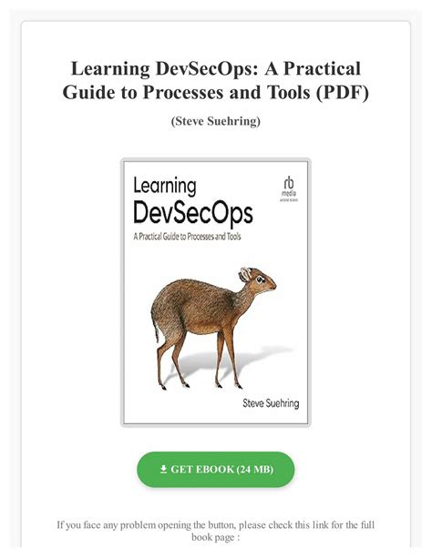 Pdf Ebook Learning Devsecops A Practical Guide To Processes And Tools By Steve Suehring By