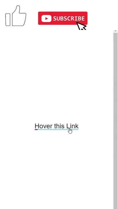 Link Hover Animation Html Css Youtube