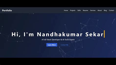 nandhakumar sekar on linkedin portfoliowebsite webdevelopment