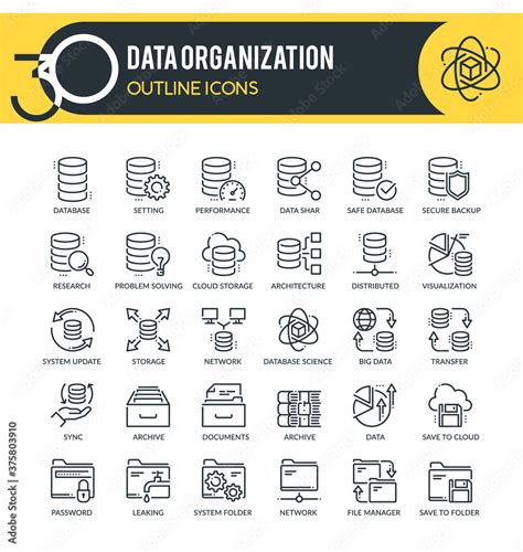 Database Icons Stock Vector Adobe Stock