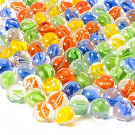 Sukh 100pcs Glass Marbles Marbles Bulk Marble Collection Cat Eye Marbles Mix 4 Colors Marbles