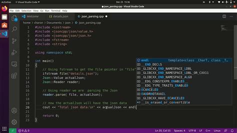Parsing Json In Cpp Using Jsoncpp Jsoncpp Usage Youtube