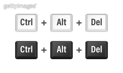 Ctrl Alt Del Shortcut Keys Keyboard Keys Computer Button Vector