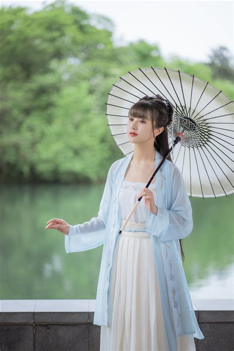 花语归）原创汉服女宋制对襟褙子日常夏款齐腰褶裙三件套学生装虎窝淘