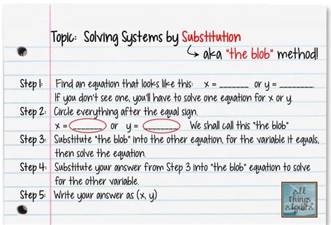 system of equations substitution steps tessshebaylo