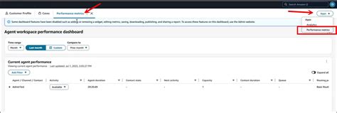 에이전트 워크스페이스에서 직접 성능 대시보드에 액세스 Amazon Connect