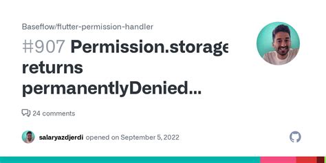 Permission Storage Request Returns PermanentlyDenied When It S Allowed On Android Issue