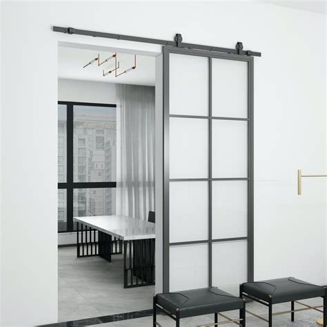 Metal Barn Door Glass Barn Door Metal Frame Glass Barn Door Package Sg01 Aubarndoor