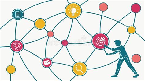 Connected People Network Social Connections And Global Community Concept Illustration Vector