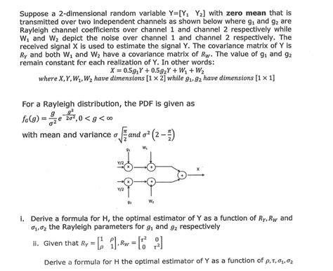 Solved Suppose A 2 Dimensional Random Variable Y Y1y2 With